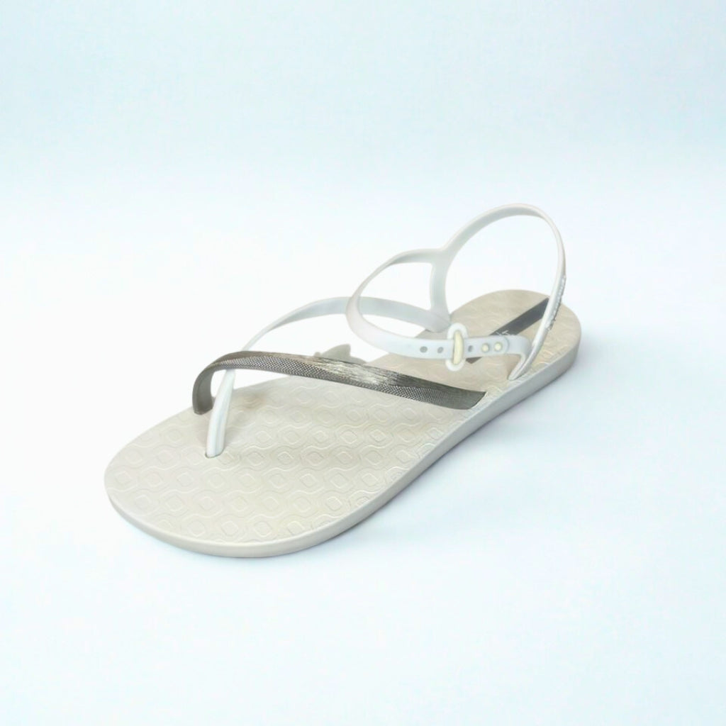 Ipanema grey/silver ELEGANT TOE POST slingback sandal – Queue Shoes